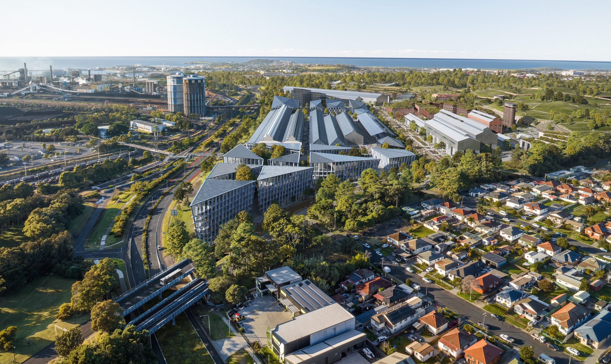 Multi-industrial precinct and 'super TAFE' planned for 200 ha of Port Kembla Steelworks' excess ...